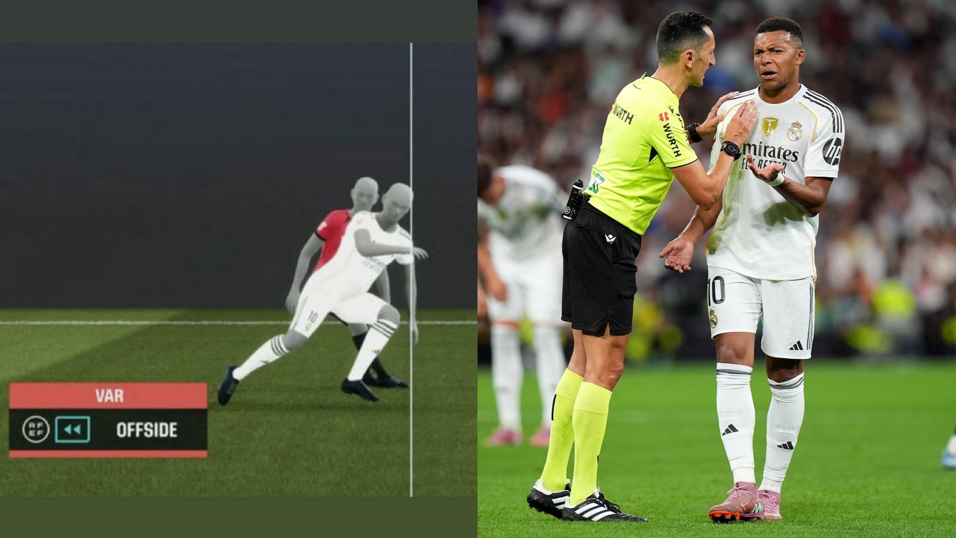 Kylian Mbappe shares controversial VAR confirmation of sleeve offside after seeing two goals ...